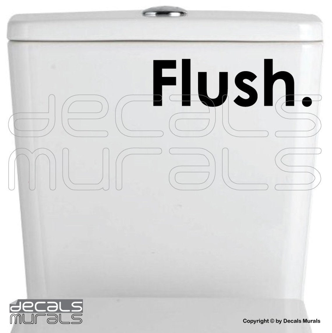 Wall Decal FLUSH Vinyl Lettering Stickers Fun Interior Decor - Etsy