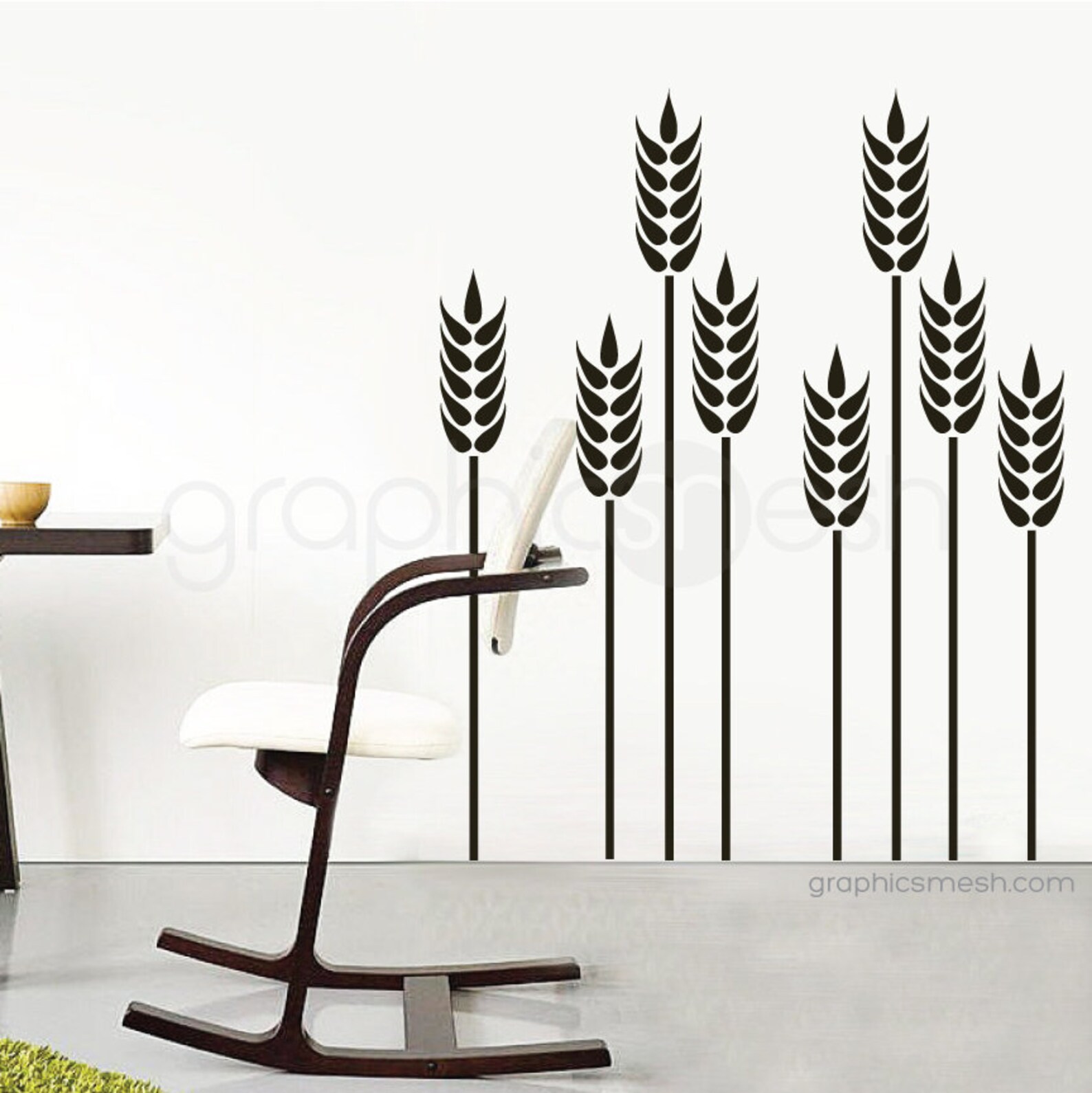 Wall Decals WHEAT GRASS Vinyl Art Stickers Interior Decor by - Etsy