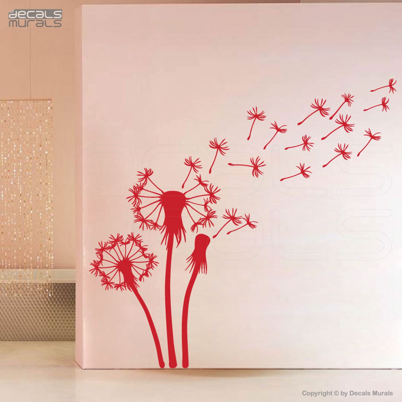 Wall Decals DANDELIONS Vinyl Art Surface Graphics Interior - Etsy