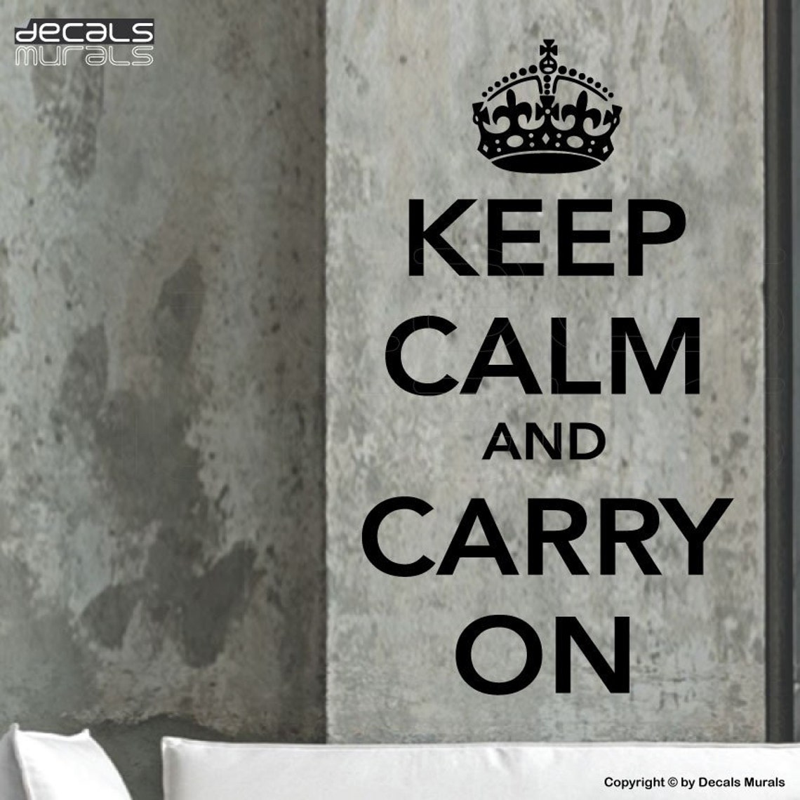 Keep Calm and Carry on WALL DECALS Quotes Lettering Decor Stickersby ...