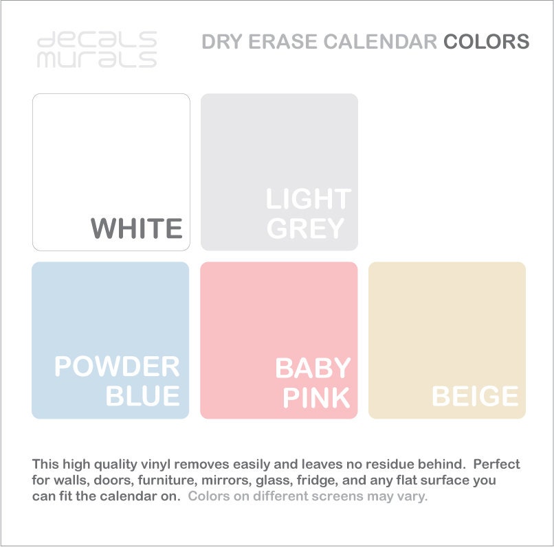 Dry Erase MEMO BOARD Writable Wall Decals Peel N Stick | Etsy