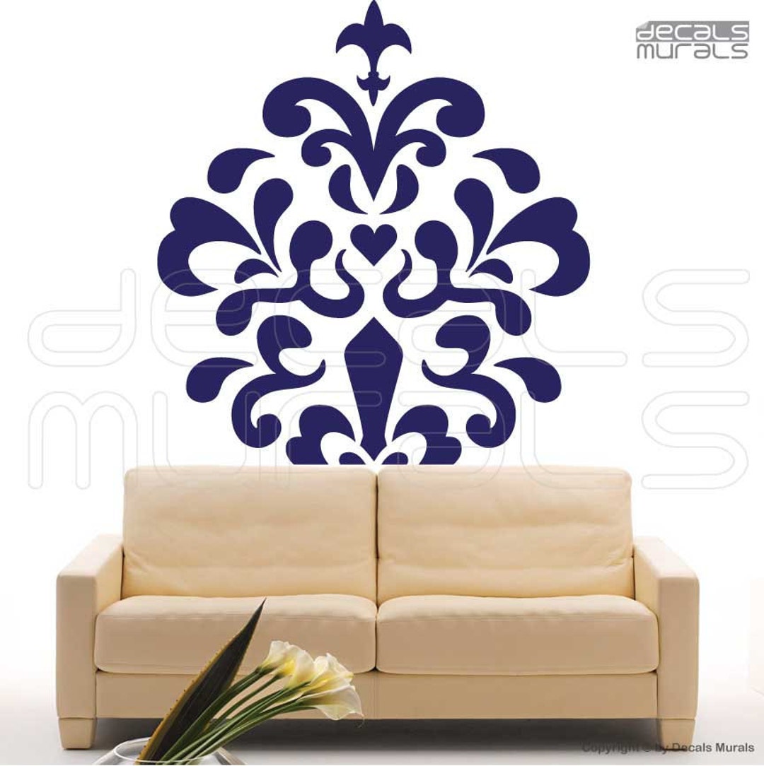 Wall Decals MOD DAMASK Vinyl Stickers Interior Decor by Decals Murals ...