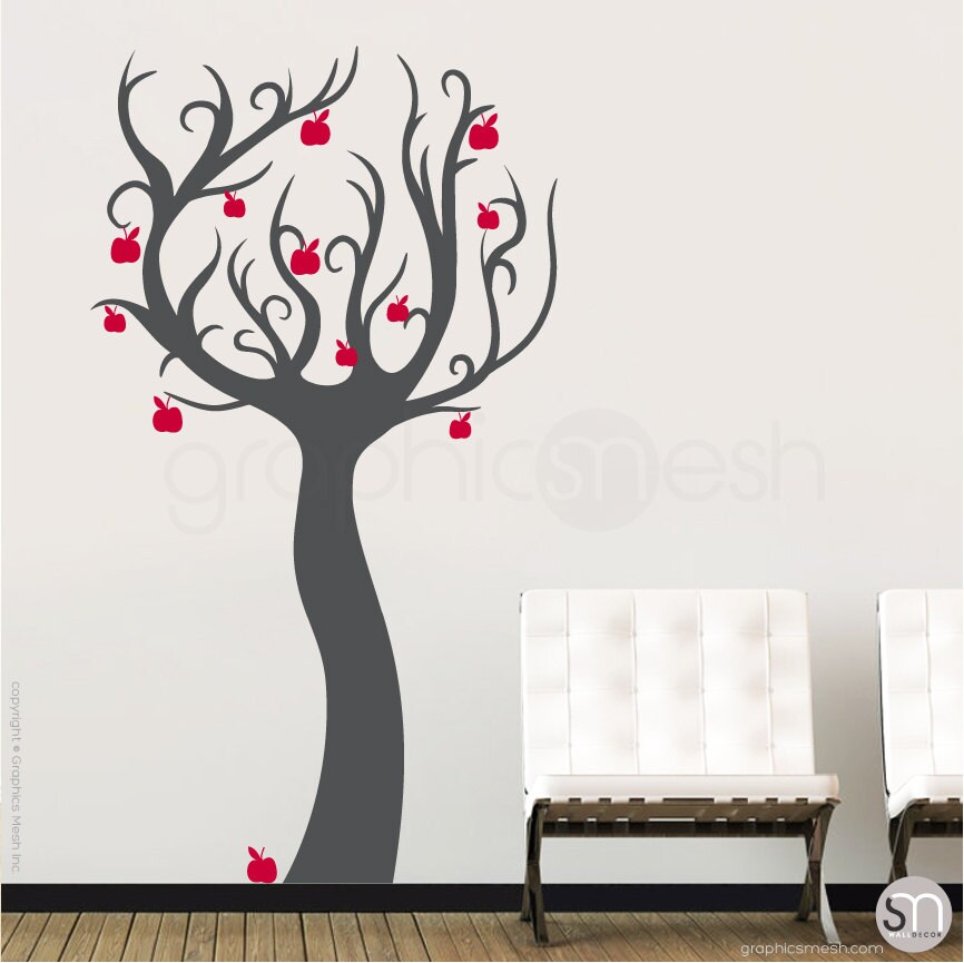 Wall Decals ENCHANTED APPLE TREE Vinyl Stickers Surface - Etsy