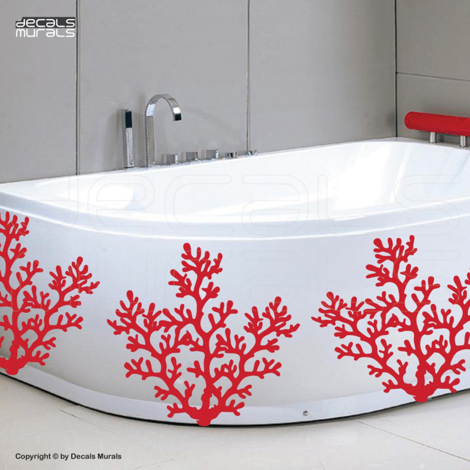 Wall Decals CORAL REEF BRANCH Vinyl Art Interior Decor by Decals Murals ...