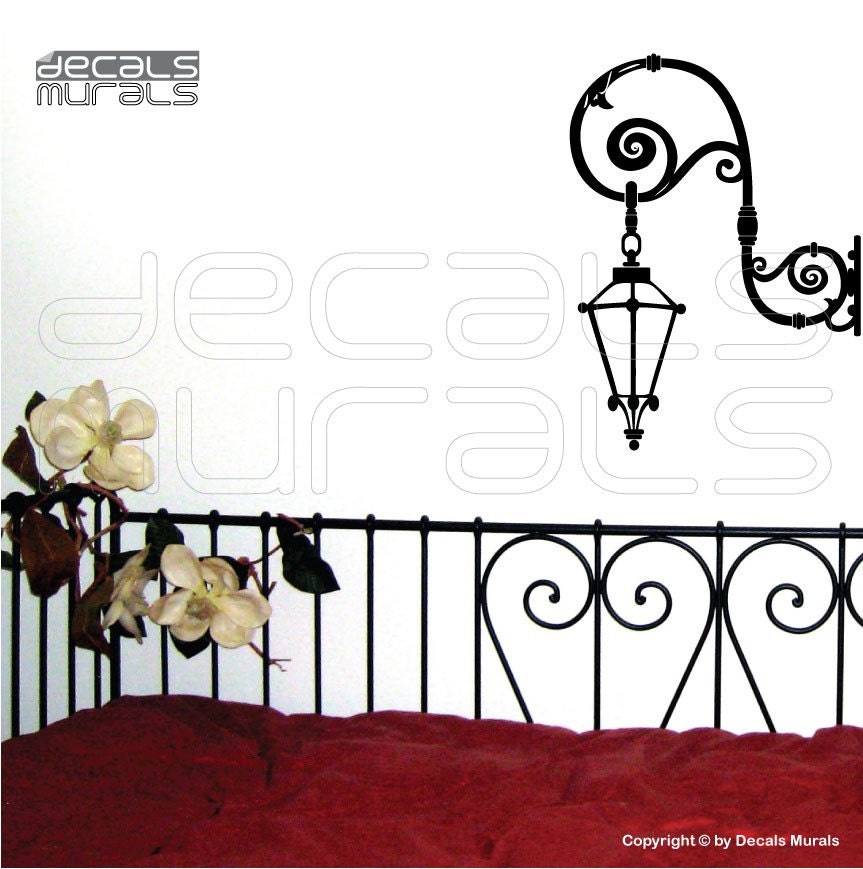 Wall Decal HANGING STREET LAMP Vinyl Art Stickers Decor for | Etsy