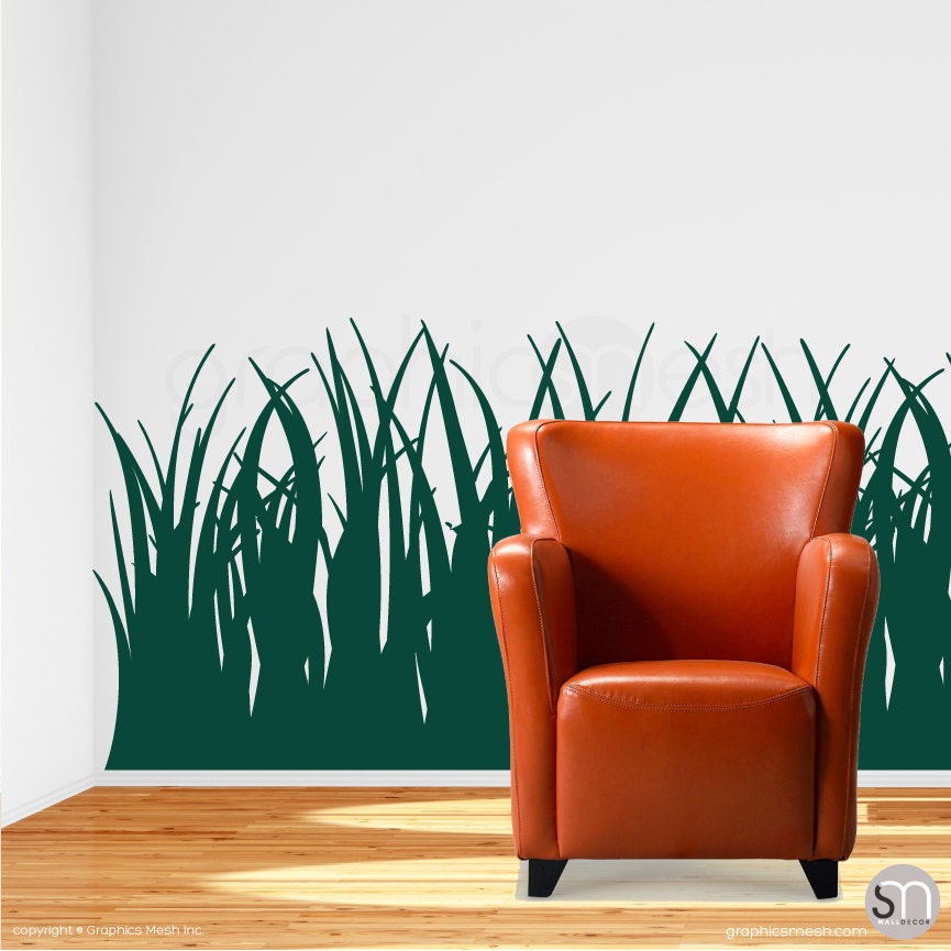 Tall GRASS WALL DECALS Vinyl Stickers 35 Inches Tall | Etsy