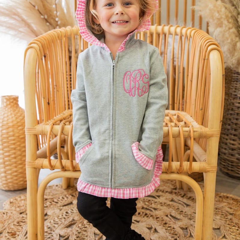 Monogrammed Rain Jacket - Etsy