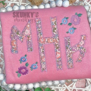 Girls Monogrammed Sweater,personalized Embroidered Initial Sweatshirt ...
