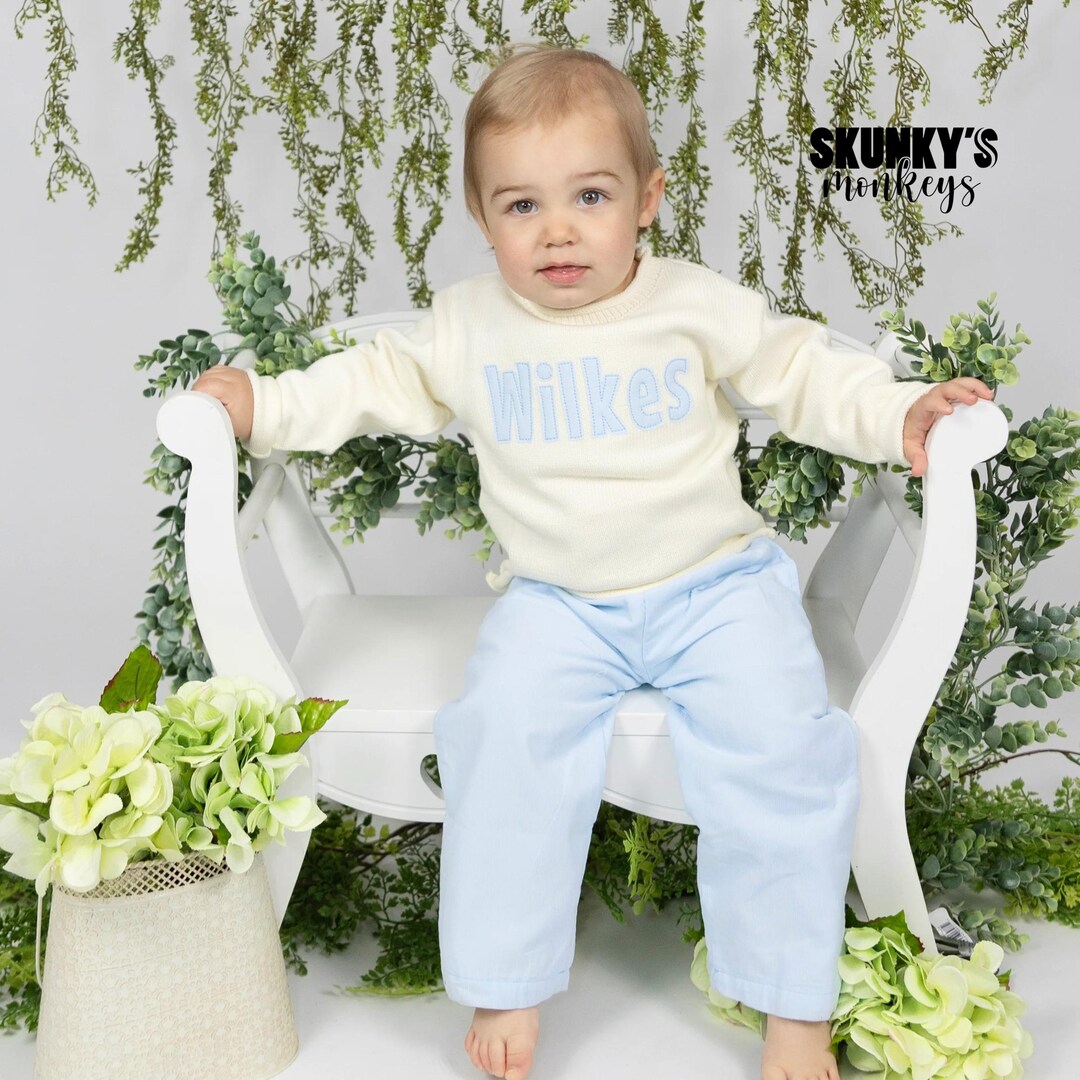 Kids Roll Neck Sweater, Girls Monogrammed Sweater, Toddler Personalized ...