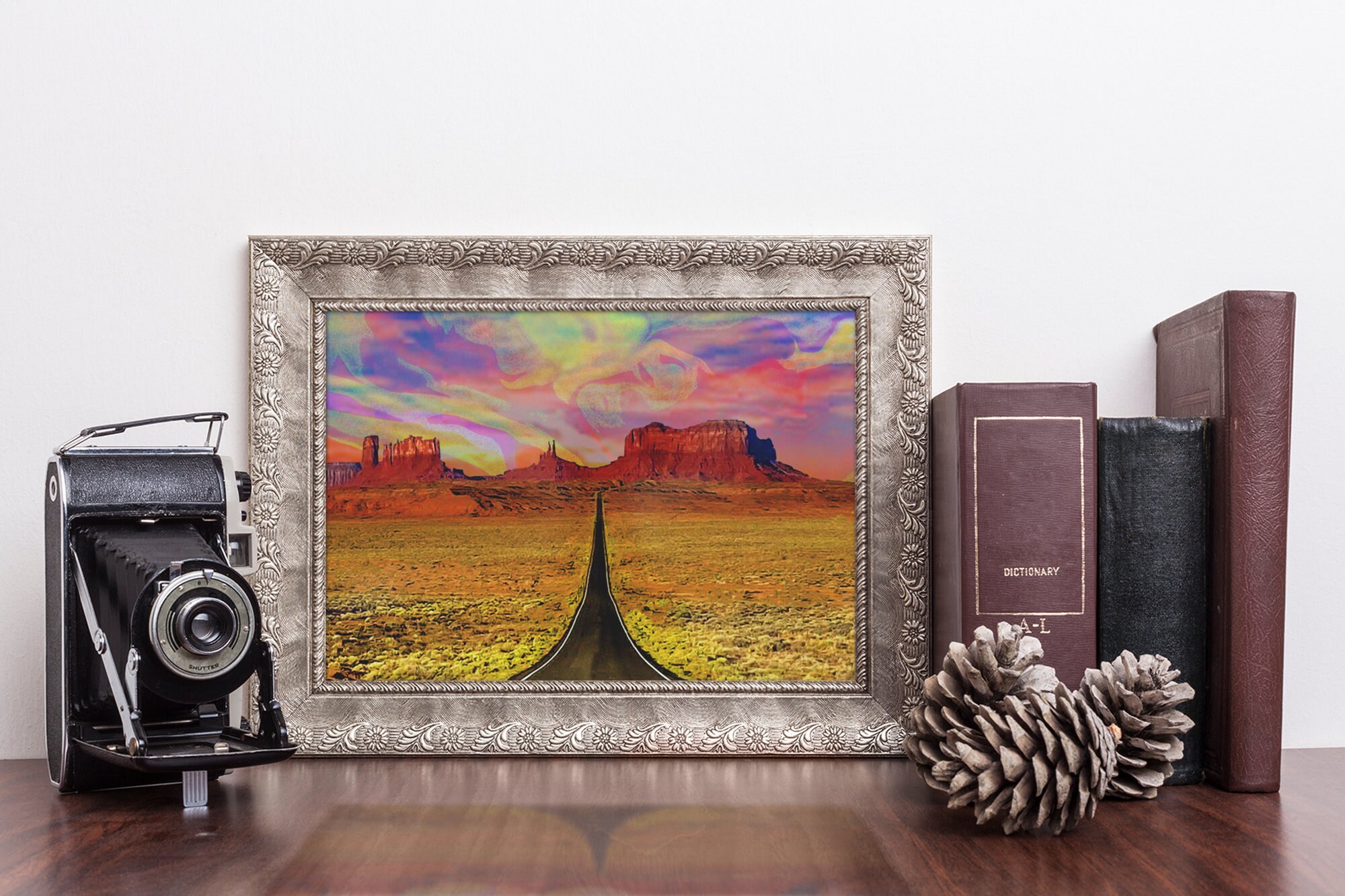 Monument Valley Navajo Tribal Park Framed Poster, Graphic Desert Art ...