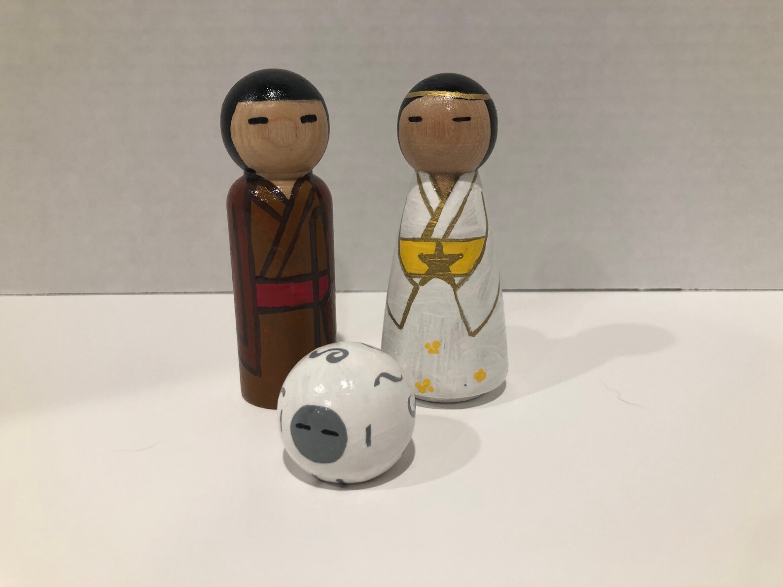 Japanese Nativity Set Unique Nativity Peg Doll Nativity - Etsy
