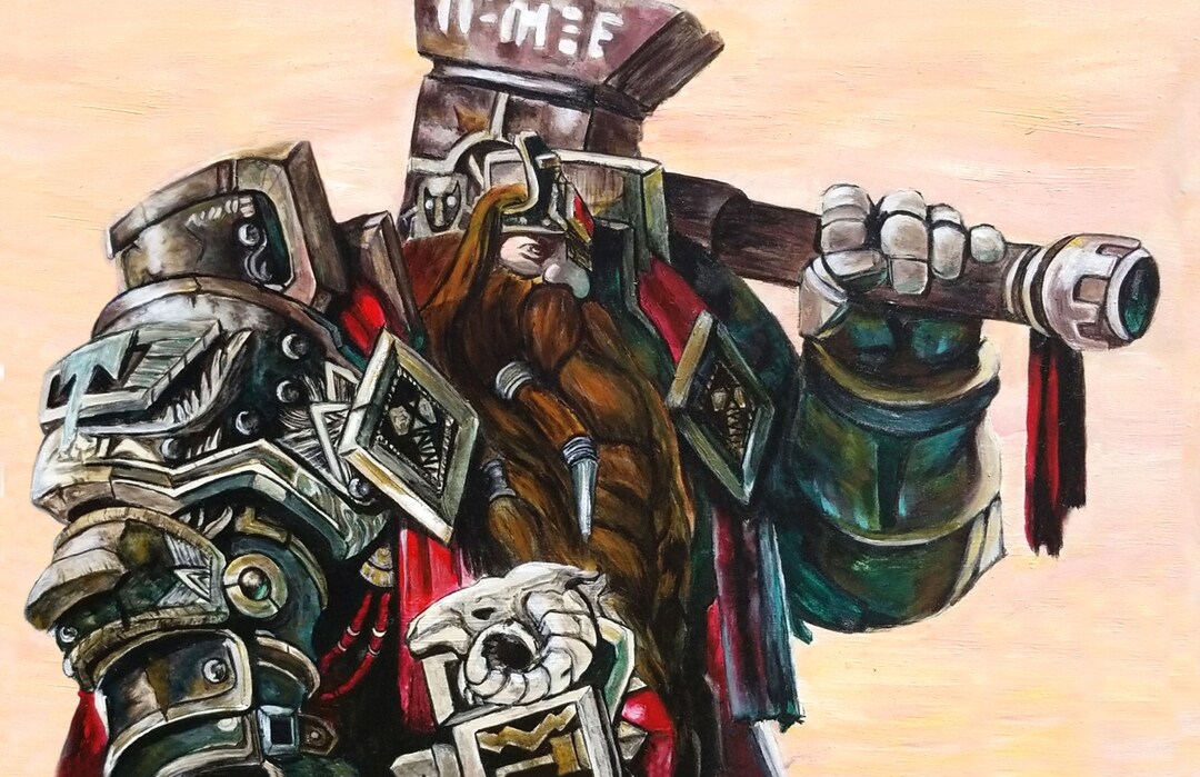 Magni Bronzebeard - Dwarf - World of Warcraft Themed High Quality Art ...