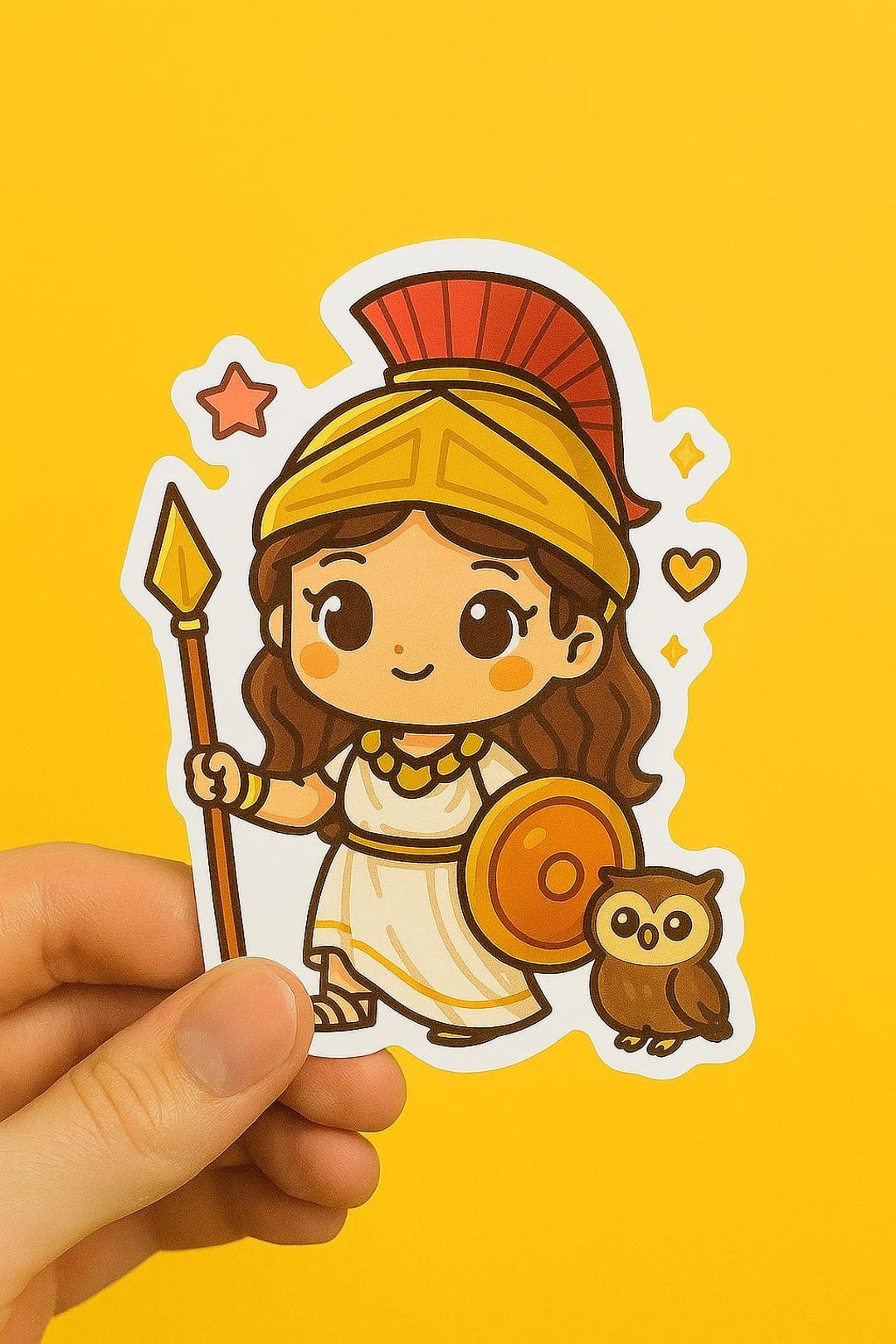 Chibi Athena Sticker - Greek Mythology Goddess Vinyl Decal - Etsy