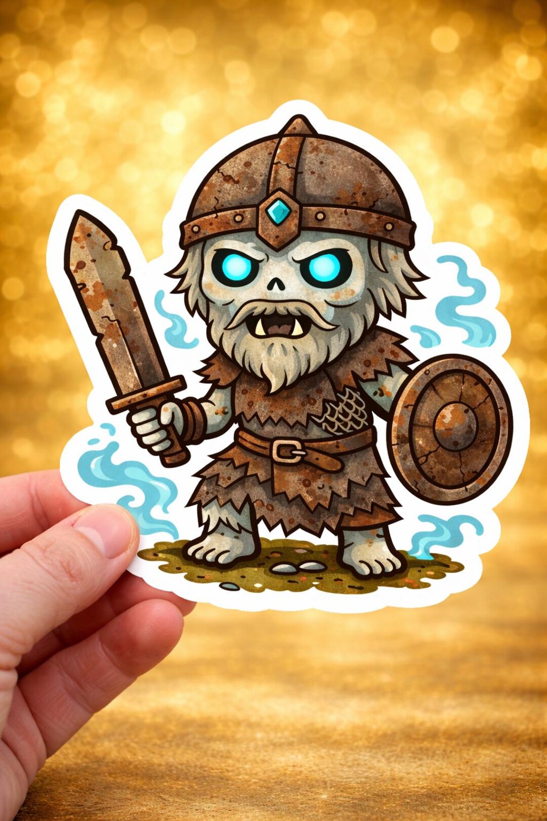 Cute Draugr Chibi Norse Mythology Vinyl Sticker - Etsy