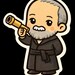 Chibi Galileo Galilei Vinyl Sticker, Astronomy History Die Cut Sticker ...