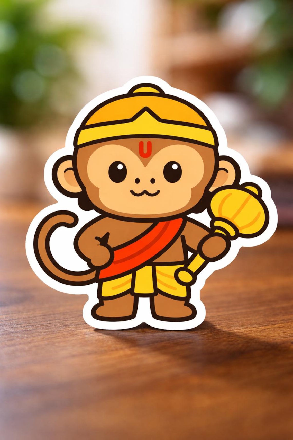 Chibi Hanuman Mythology Vinyl Sticker, Hindu Deity Die Cut Sticker - Etsy