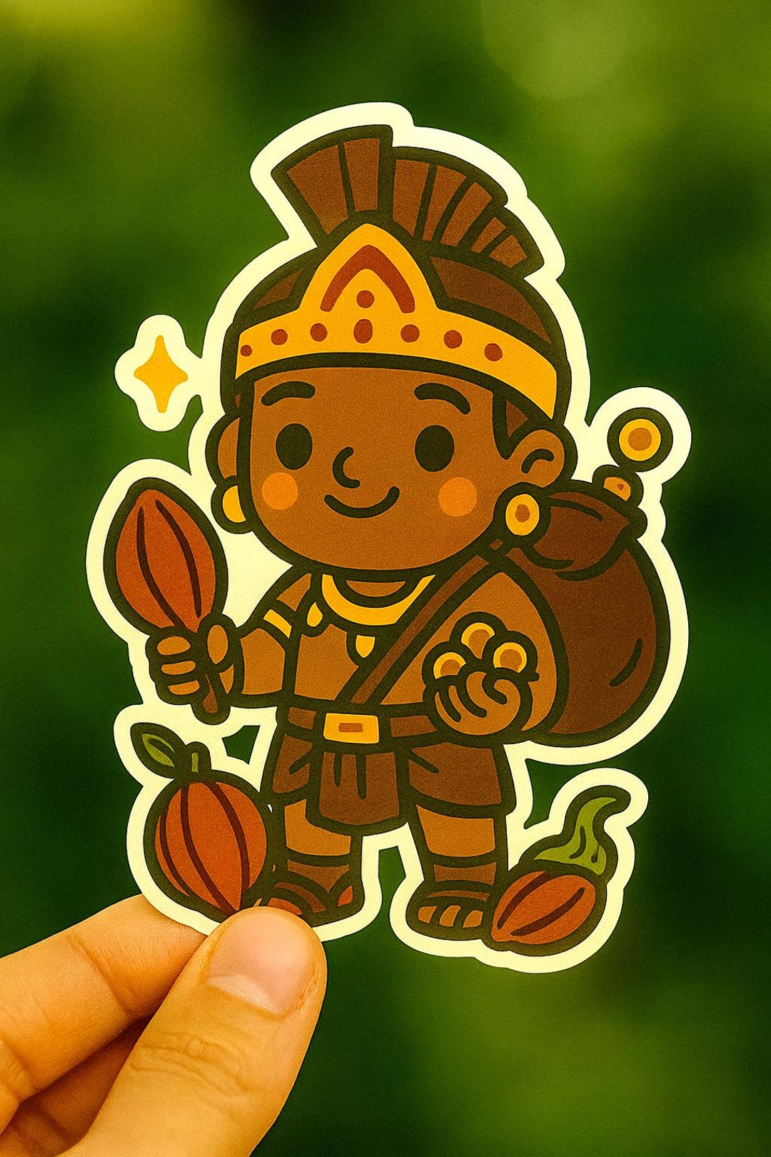 Chibi Ek Chuah Mayan God of Cacao Vinyl Sticker - Etsy