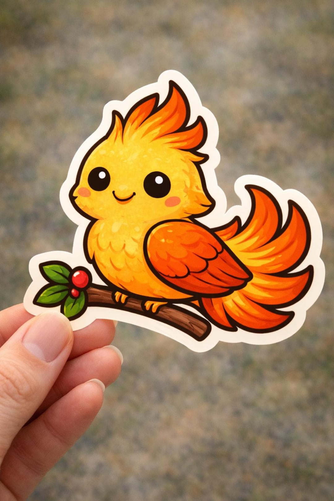 Chibi Firebird Mythology Vinyl Sticker, Slavic Folklore Die Cut Sticker ...