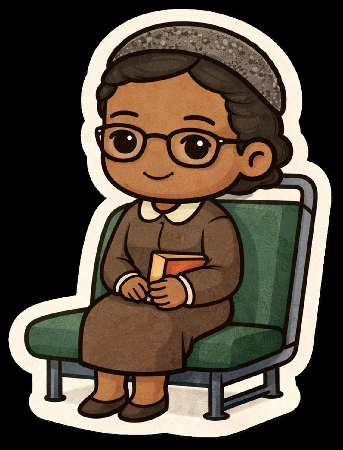 Rosa Parks History Sticker, Chibi Civil Rights Icon Vinyl Sticker ...