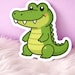 Chibi Alligator Sticker - Kawaii Gator Vinyl Decal - Happy Crocodile ...