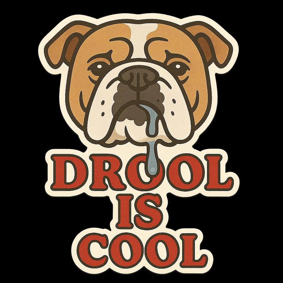 Drool is Bulldog Sticker - Waterproof Vinyl Decal - Etsy