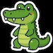 Chibi Alligator Sticker - Kawaii Gator Vinyl Decal - Happy Crocodile ...