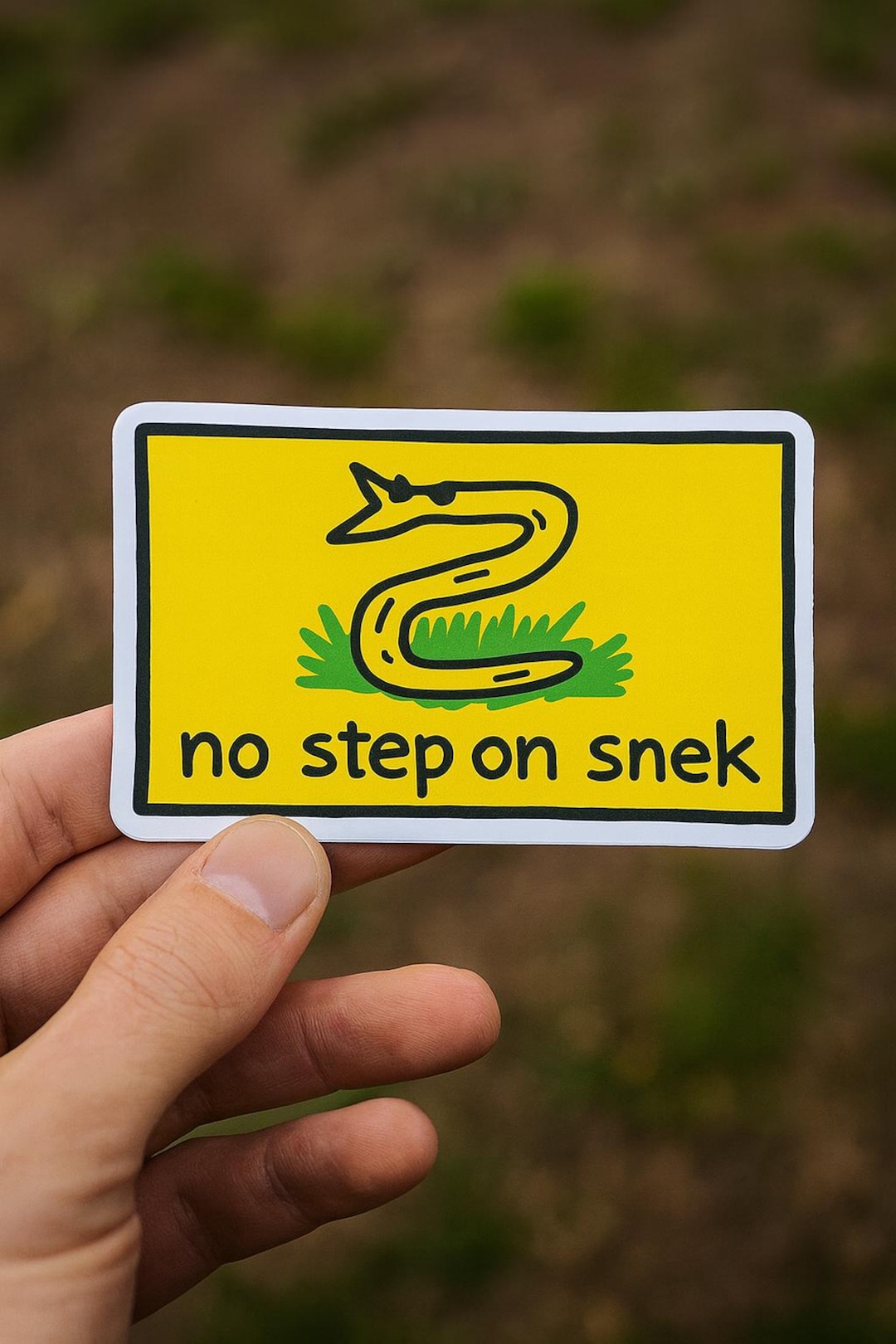 No Step on Snek Meme Sticker - Etsy