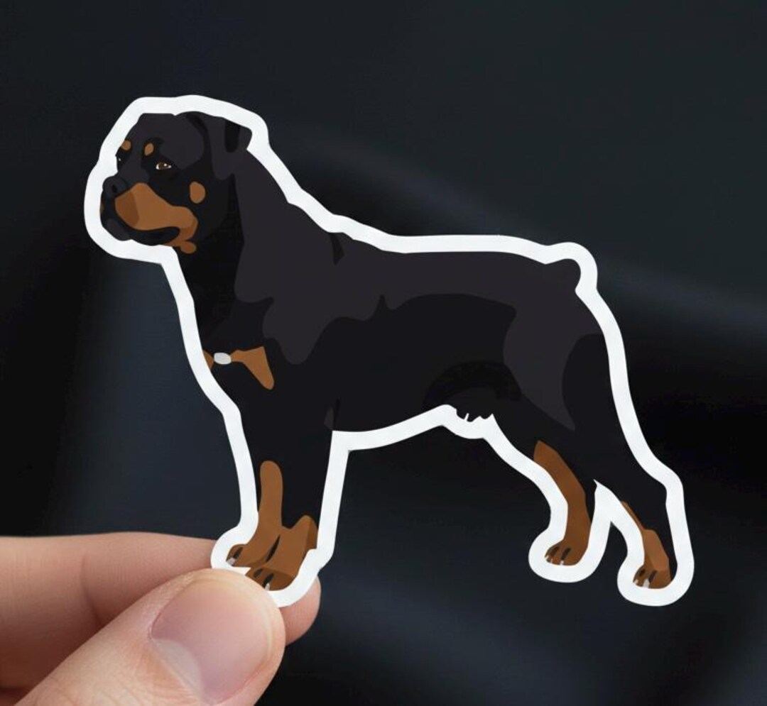 Rottweiler Full Body Die Cut Sticker, Strong Loyal Dog Vinyl Decal - Etsy