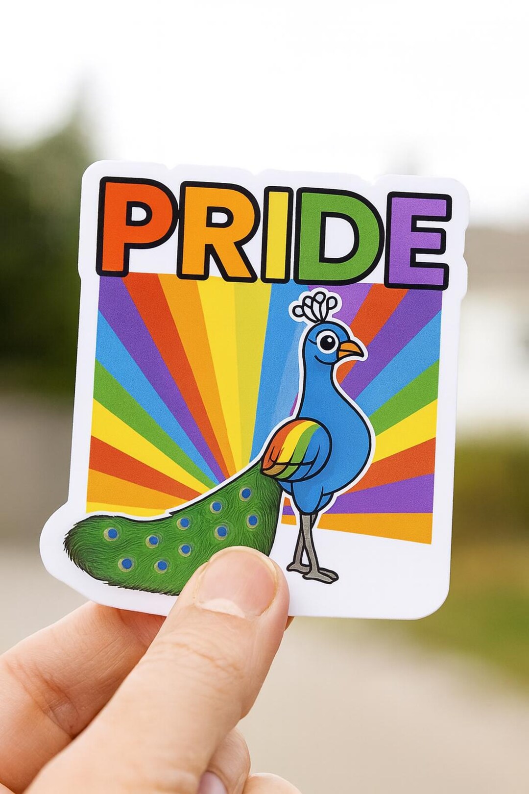 Pride Peacock Sticker - Etsy