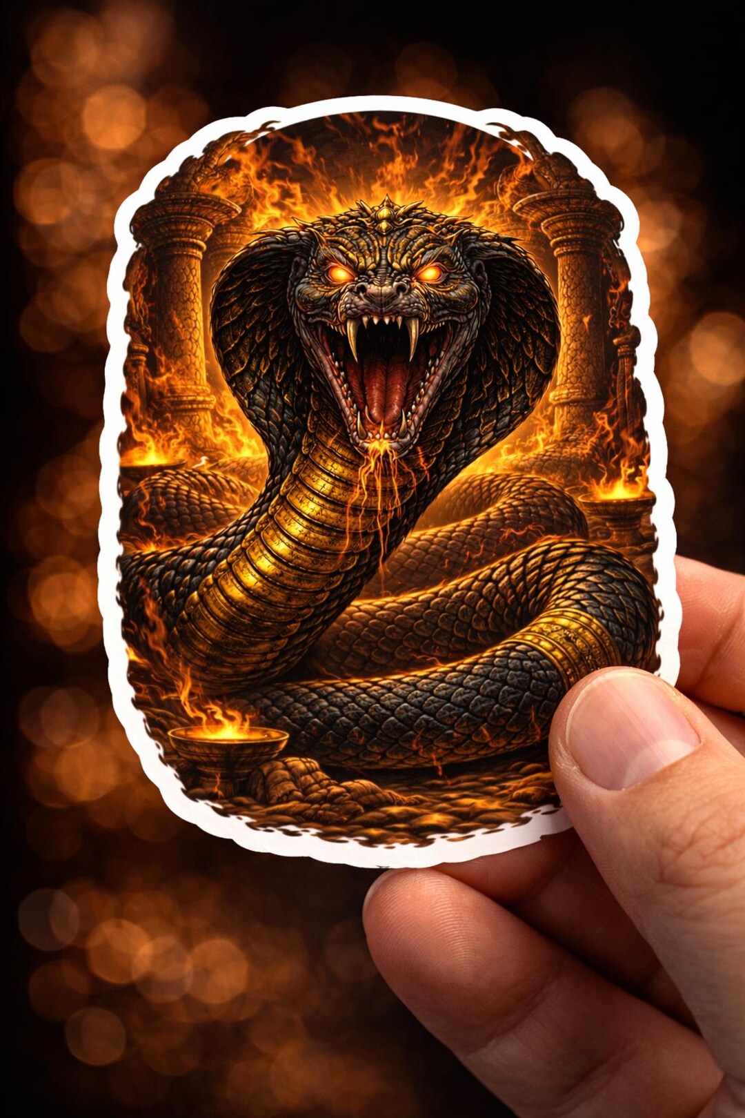 Uraeus Egyptian Cobra Die Cut Sticker, Ancient Egyptian Mythology Vinyl ...