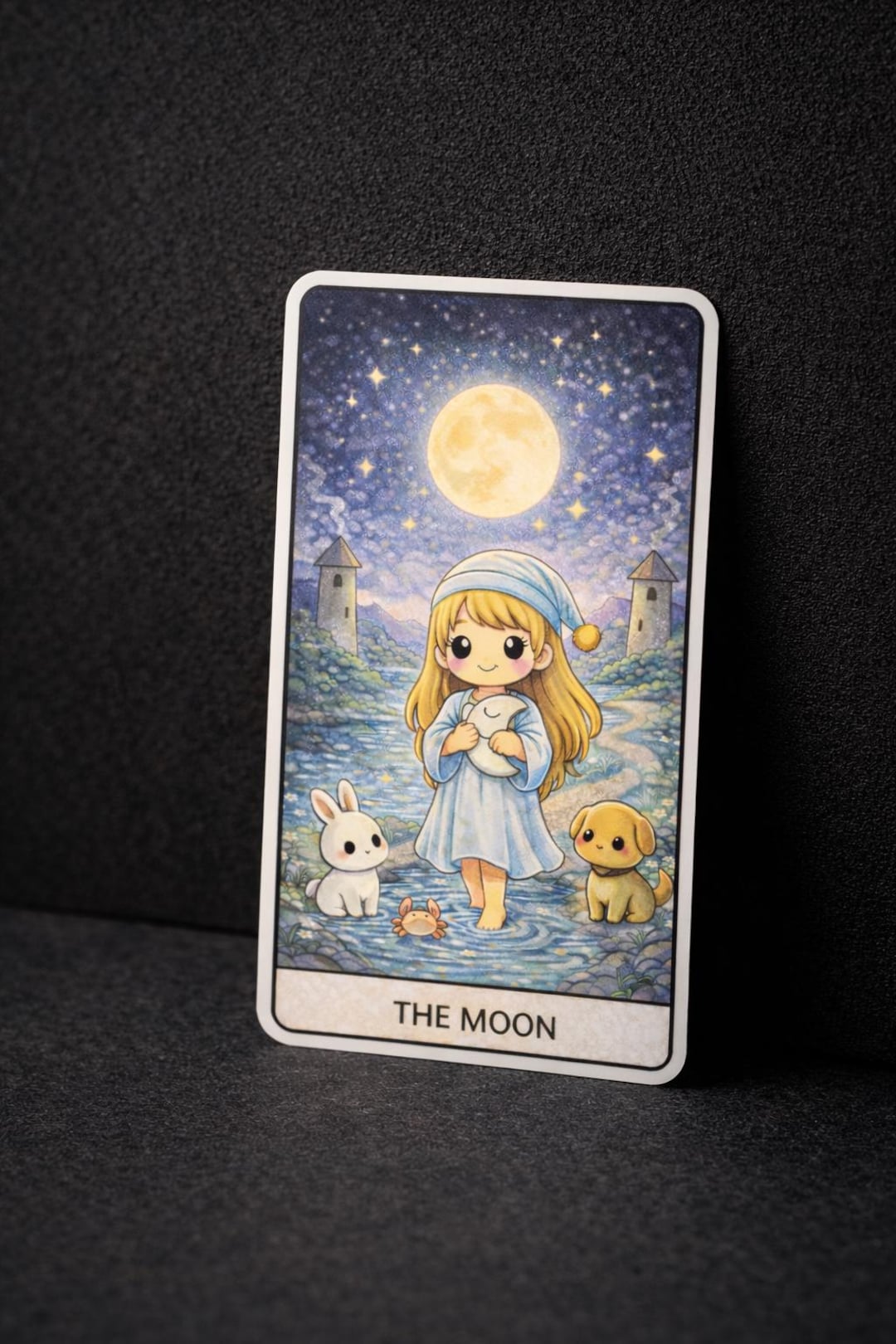 Chibi Moon Tarot Die Cut Sticker | Intuition & Dreams Vinyl Decal - Etsy