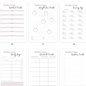Healthy Living Digital Journal, With Recipes, Mood and Habit Trackers ...