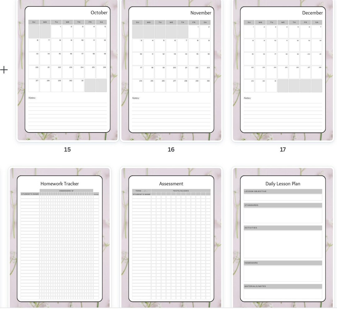 2024 Teacher Digital Daily, Weekly, Monthly Planner With Lesson Plan ...