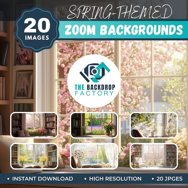 Spring Window Teams Background - Etsy