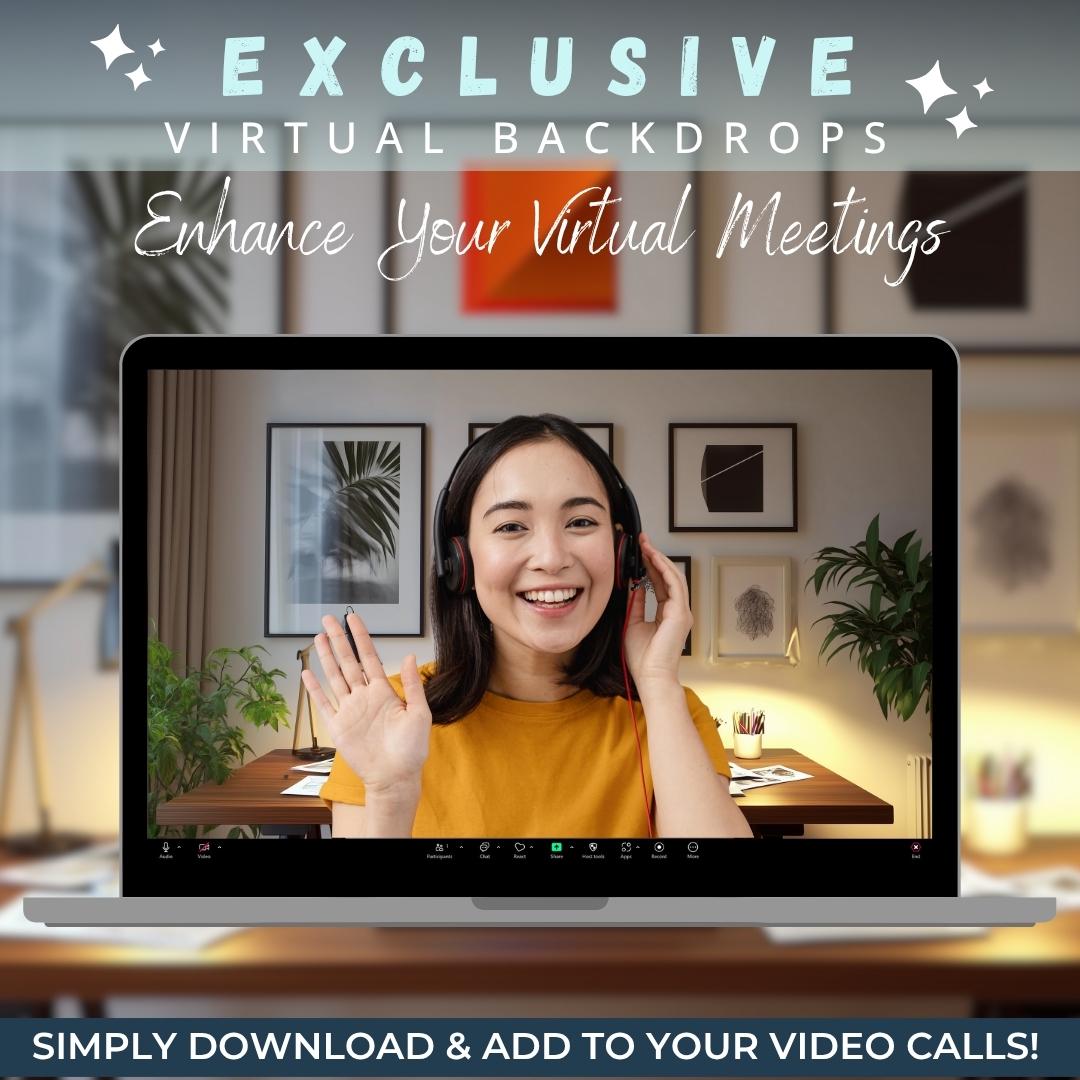 20 Modern Wall Art Zoom Background, Virtual Background, Virtual ...