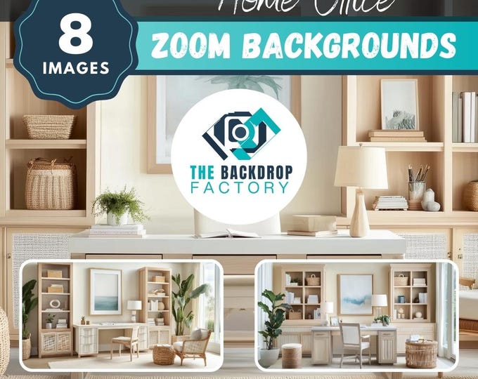 8 Home Office Zoom Backgrounds, Zoom Virtual Background, Teams ...
