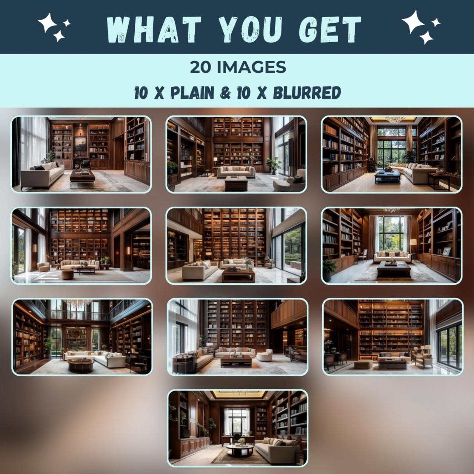 20 Home Library Bookshelf Zoom Background, Virtual Zoom Background ...