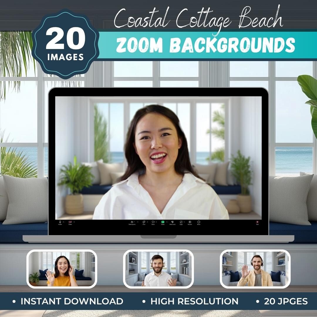 20 Hamptons Beach Zoom Background, Virtual Background, Teams Background ...