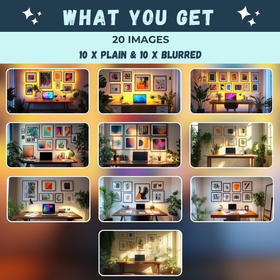 20 Modern Wall Art Zoom Background, Virtual Background, Virtual ...