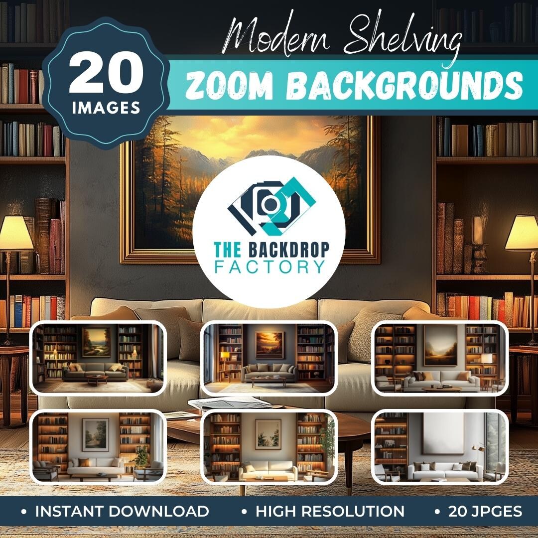 20 Modern Shelving Zoom Background, Virtual Background, Teams ...