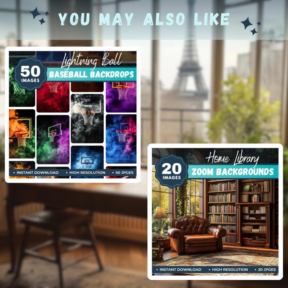 20 Eiffel Tower Paris Zoom Background | Zoom Virtual Background ...