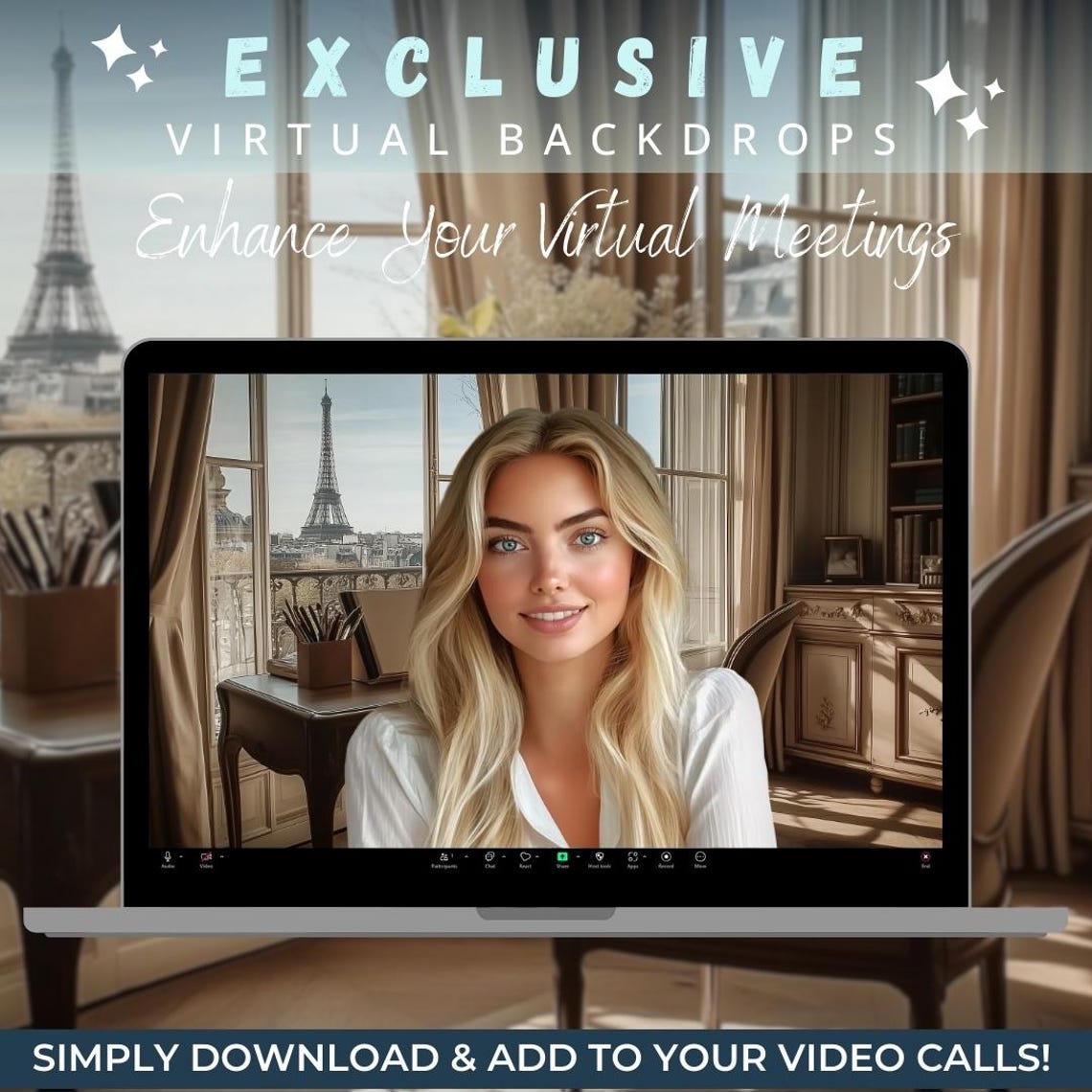 20 Eiffel Tower Paris Zoom Background | Zoom Virtual Background ...
