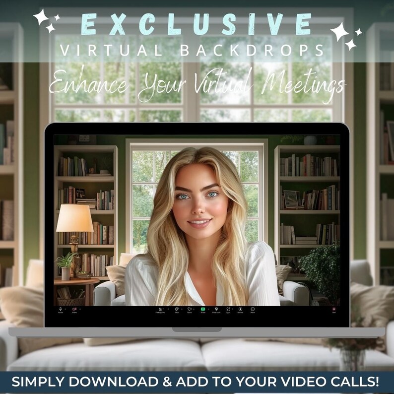 20 Modern Home Office Zoom Background, Virtual Background, Teams ...