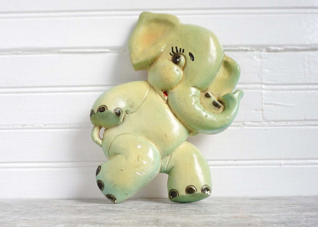 Vintage Chalkware Elephant Mid Century Pachyderm 50s Circus - Etsy