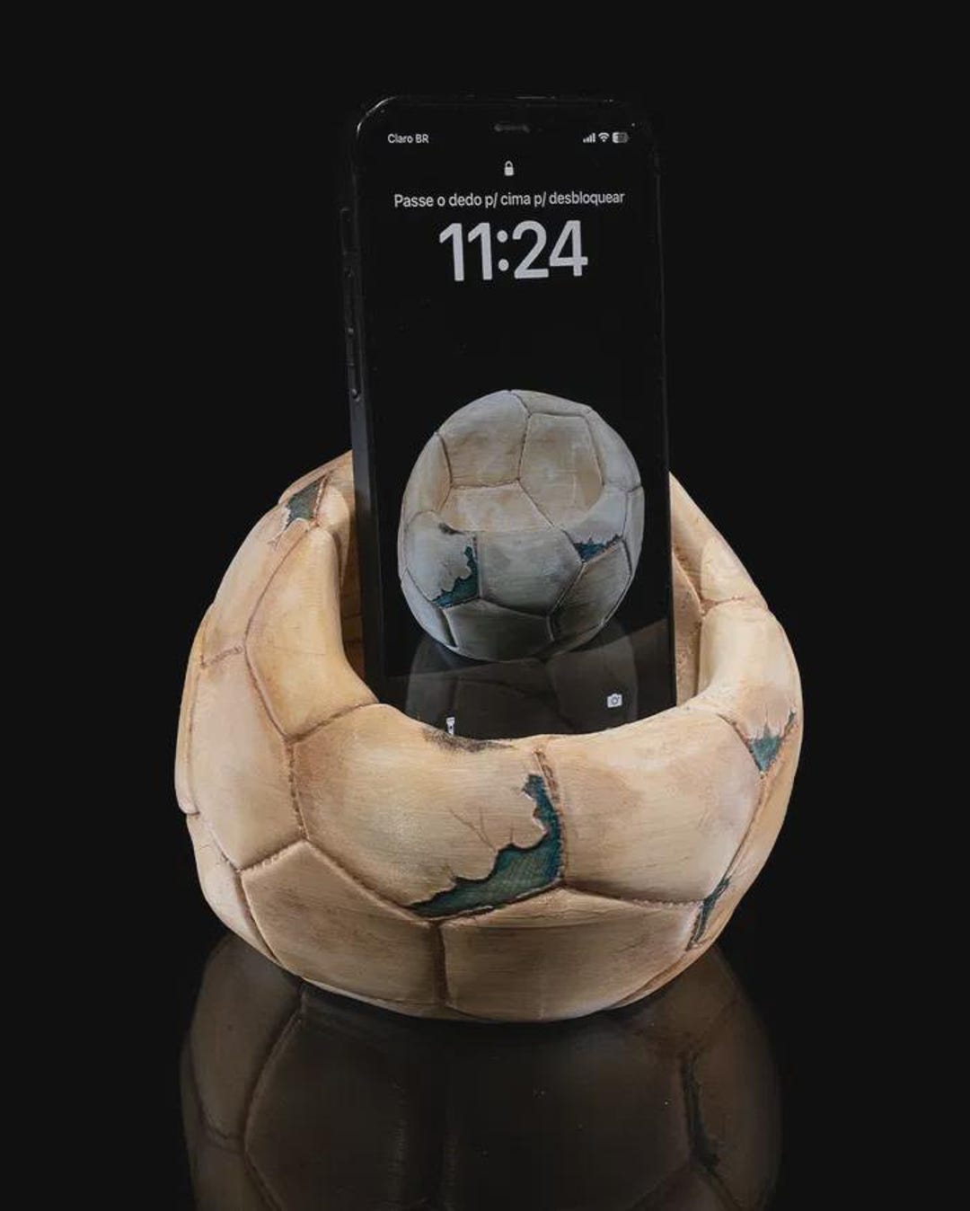 Football Phone Stand – White PLA 3D Printed Holder | Gift for Football ...