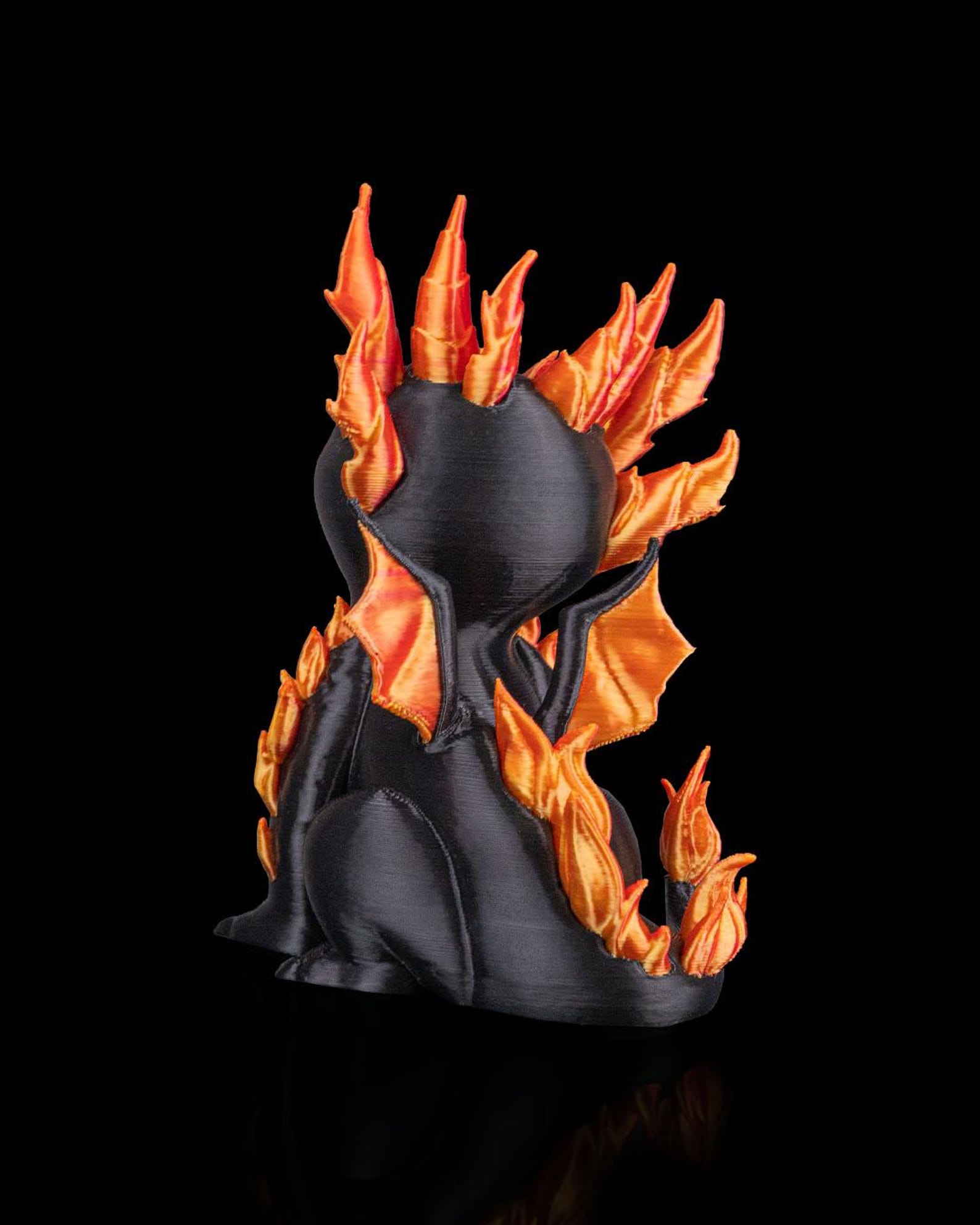 Magmos the Lava Dragon – 3D Printed Fire Dragon Figure | Volcanic ...