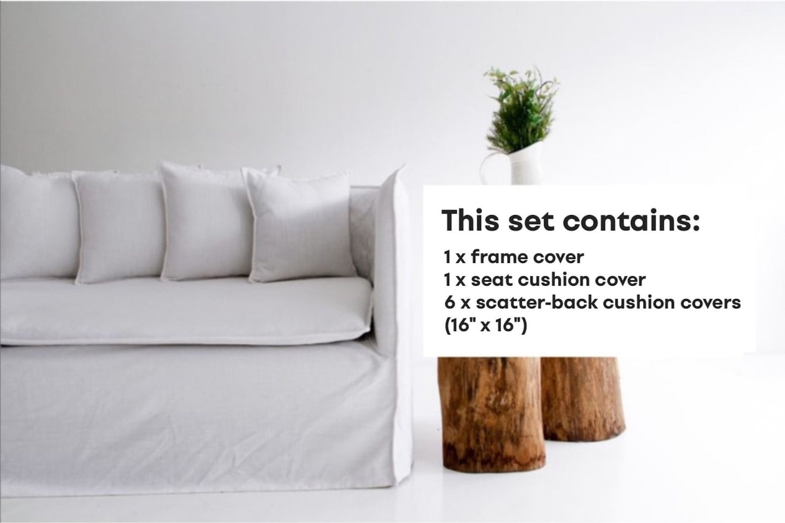 Linen IKEA Soderhamn Ghost Hack Covers Replacement Sofa - Etsy