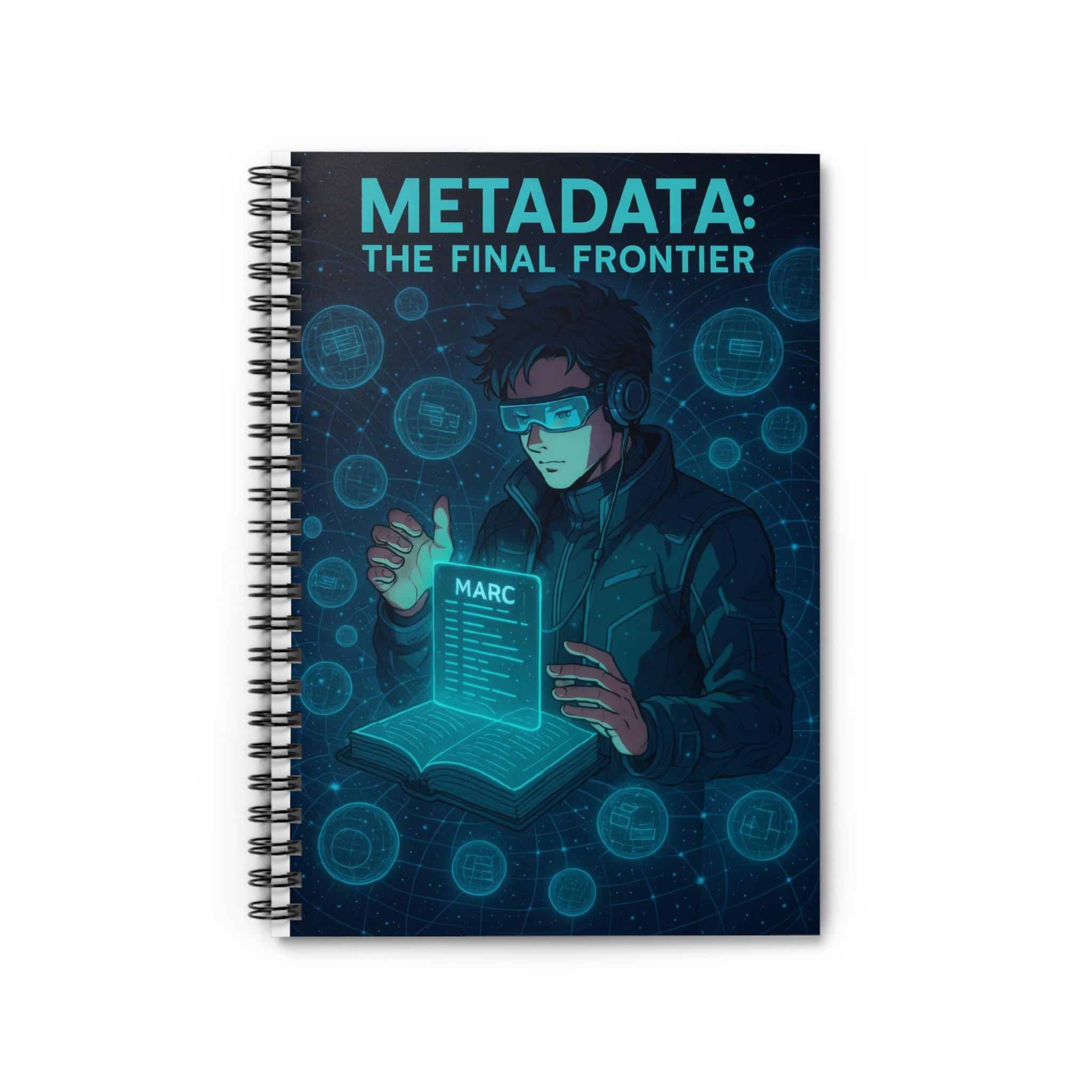 Futuristic Spiral Notebook, Geeky Journal for Students, Tech Gift for ...