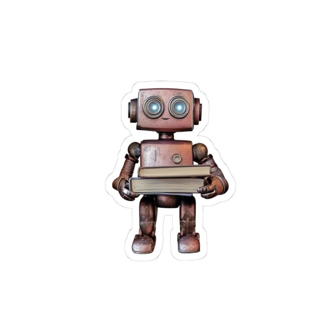 Cute Robot Kiss-cut Stickers for Tech Lovers, Laptop Decals, Stationery ...