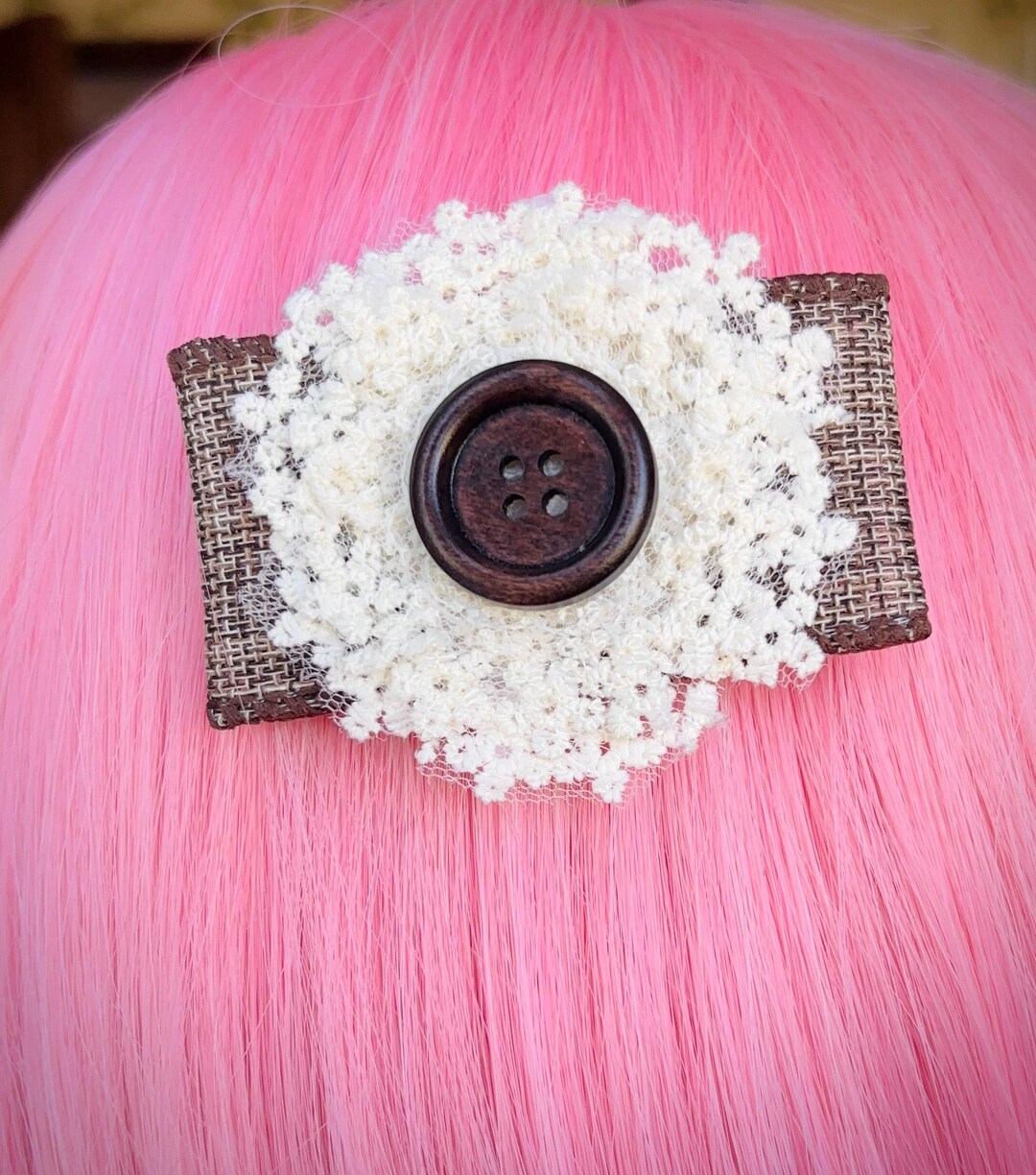 Vintage Inspired Lace Hair Clip - Handmade Hair Accessory - Kawaii Hair ...